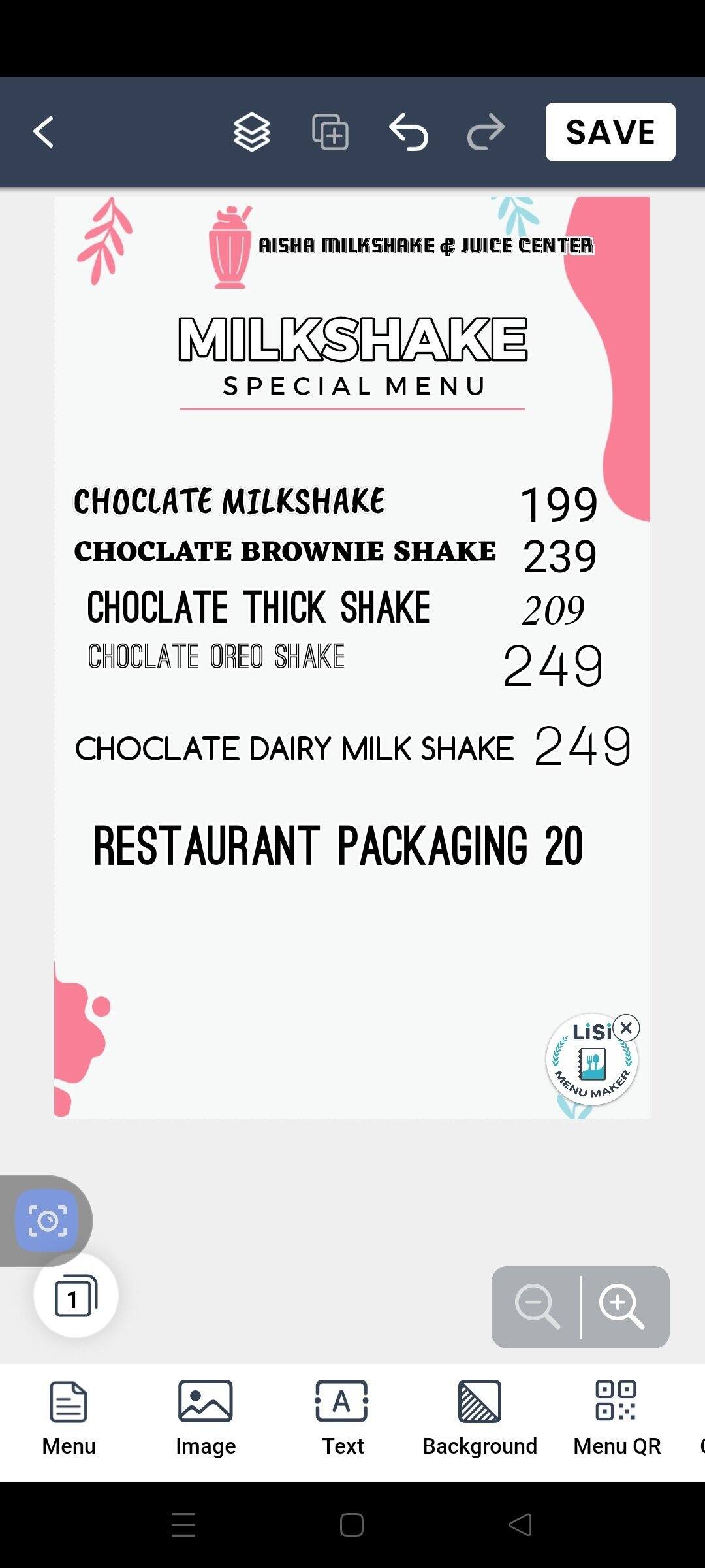 Menu of Dudu & Bubu Milkshake's, Borivali East, Mumbai