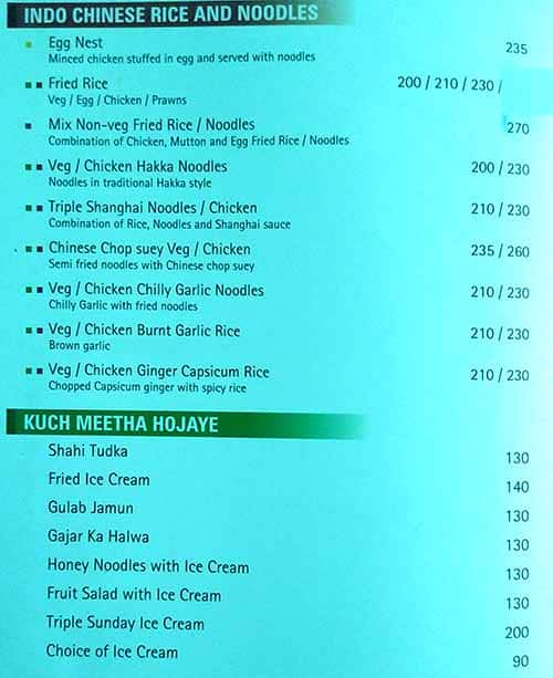 Menu at Simply Indian Family Dining and Bar, Bengaluru