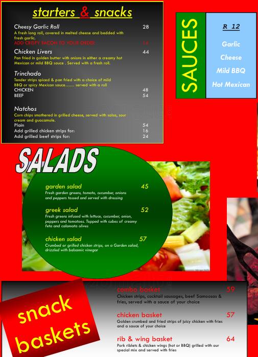 Menu at Big Dog Pub And Grill, Benoni