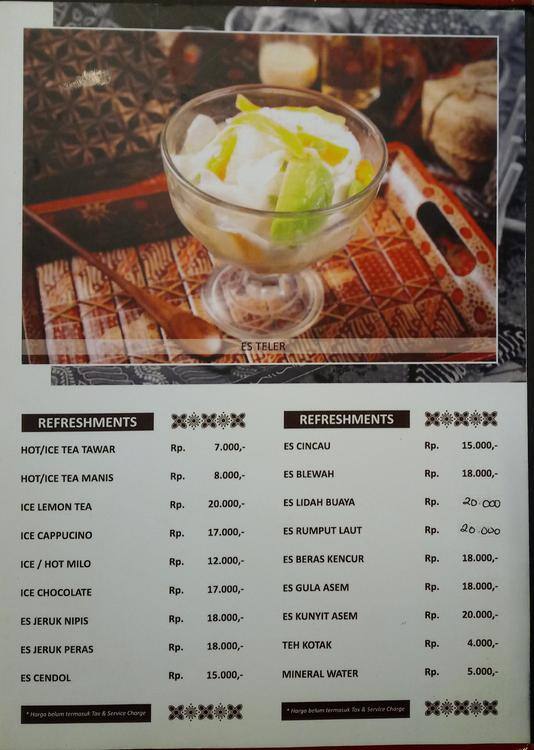 Menu at D'Solo Resto - Melawai restaurant, South Jakarta, Jl. Melawai ...