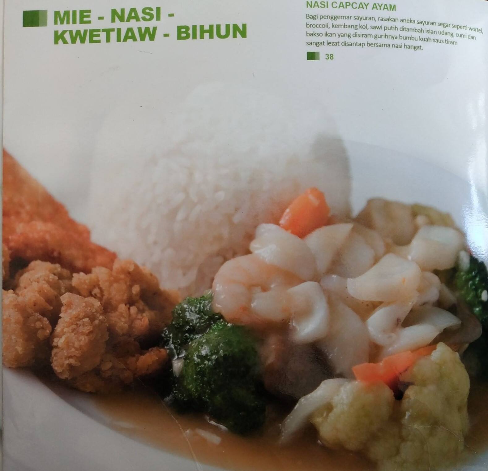 Menu at Ravino Goresto restaurant, West Jakarta