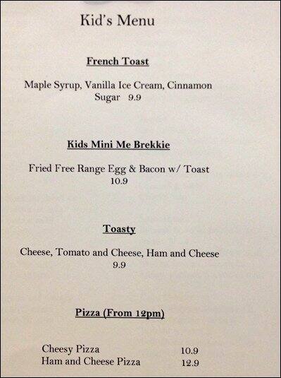 Menu at Corner Store Cafe, Dulwich