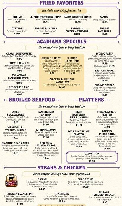 Babin's Seafood House, Katy, Houston - Urbanspoon/Zomato