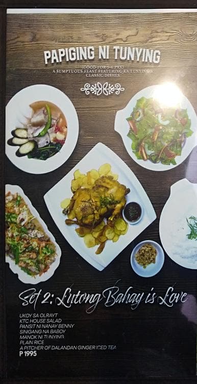 Ka Tunying's Cafe Menu Price - kumain kabisaya