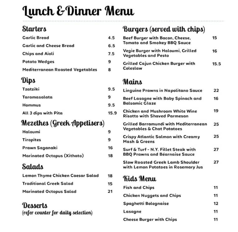 Menu At Daily Dose Cafe Phillip Bay menu-at-daily-dose-cafe-phillip-bay