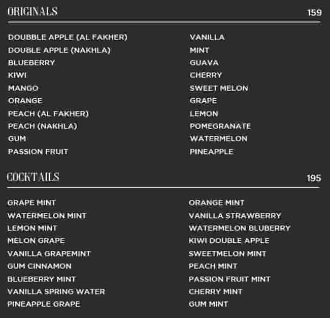 Menu of Opus Lounge - Mövenpick Hotel & Apartments, Oud Metha, Dubai