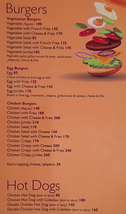 Menu at Munchies, Bengaluru, 1/ A