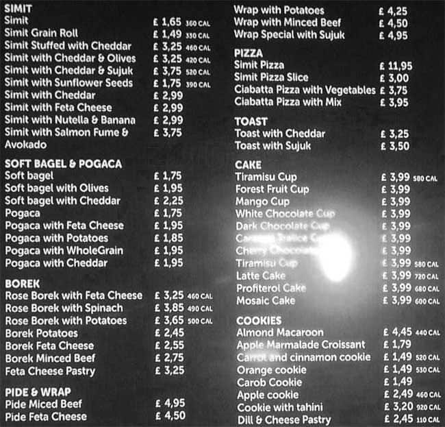 Simit Sarayi Menu, Menu for Simit Sarayi, Mayfair, London - Zomato UK