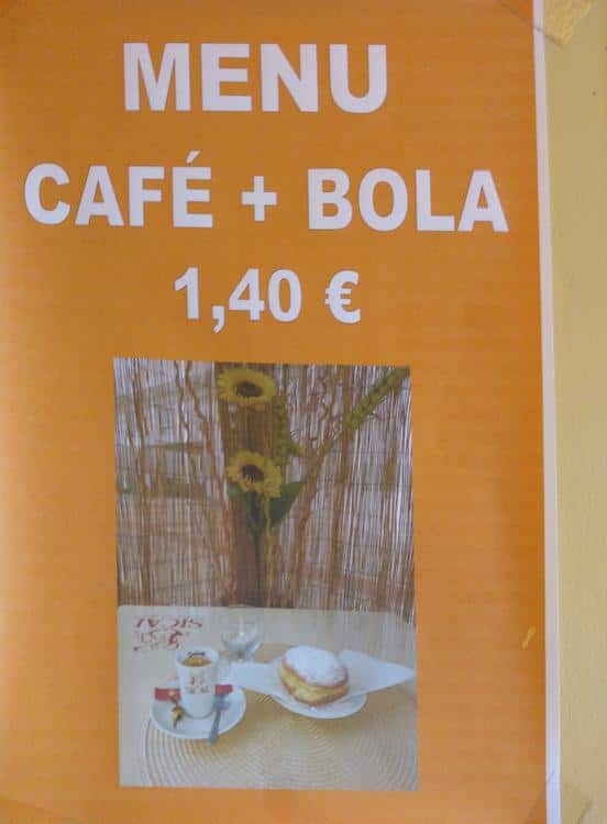 Menu at Café Bom Dia, Sintra, r 604