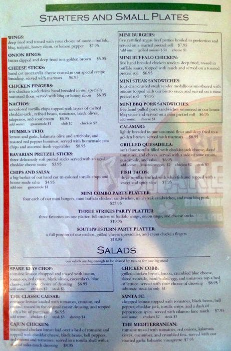 Fitzs Spare Keys Menu, Menu for Fitzs Spare Keys, Elmhurst, Chicago ...