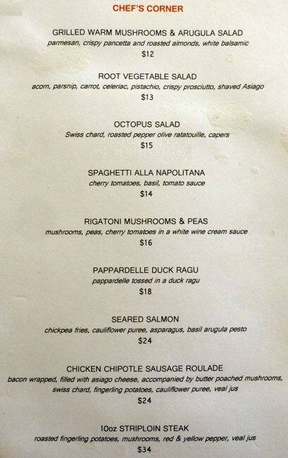 The Bistro - Copper Creek Golf Course Menu - Urbanspoon/Zomato