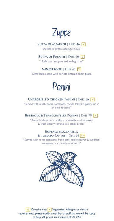 Menu of Biella Ristorante, Umm Hurair, Dubai