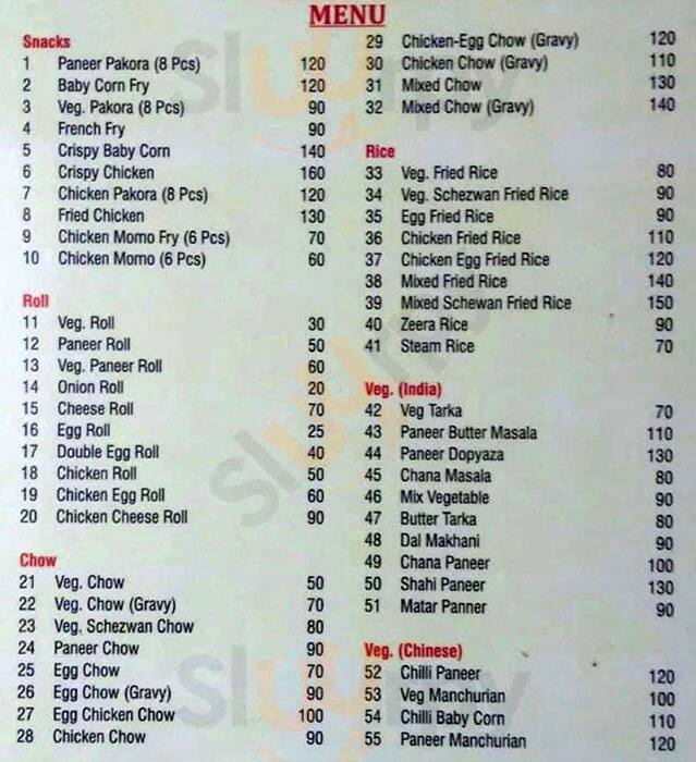 Menu of Jai Shivray Dhaba, Ulhasnagar, Thane