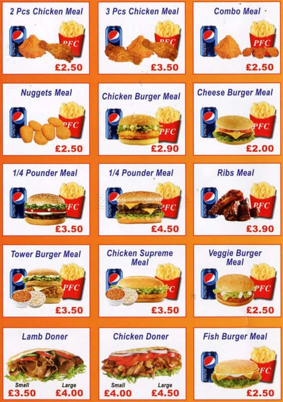 PFC Menu, Menu for PFC, Upton Park, London - Zomato UK