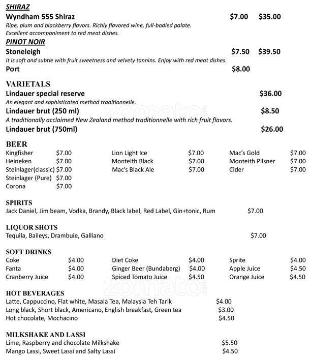 Menu at Pandan Asian Cuisine restaurant, Lower Hutt, 5 Melling Rd