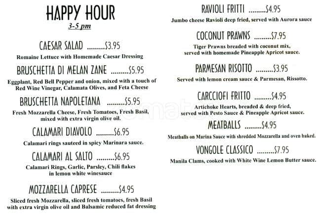 Menu at Veneto Italian Restaurant, Silverdale