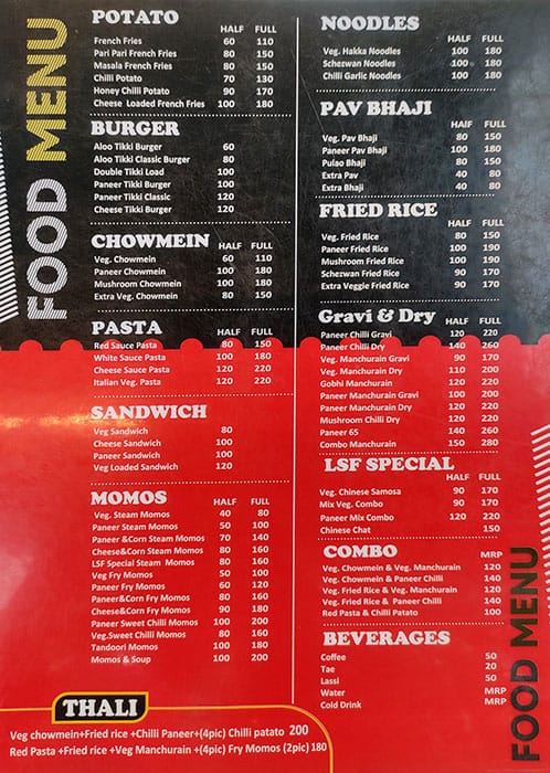 Menu of Lucknow Street Food, Aashiana, Lucknow