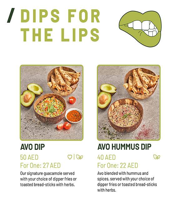 Menu at L'AVO restaurant, Dubai