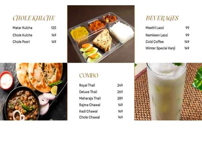 Menu of Siyaram Chole Kulche, Lajpat Nagar 1, New Delhi