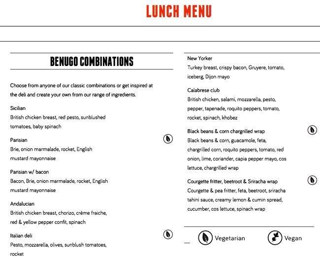 Menu at Lanes of London restaurant, London