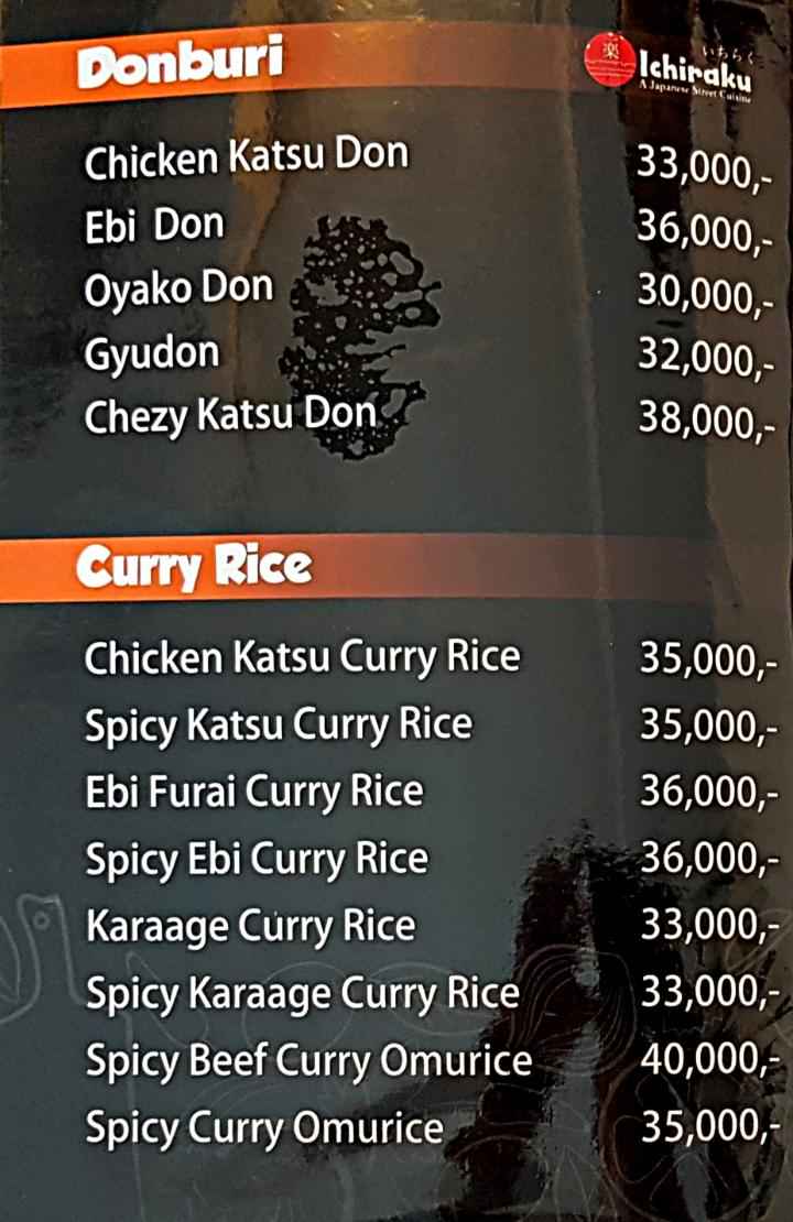 Menu at Ichiraku ramen - new place restaurant, Tangerang, Jl. Kisamaun ...