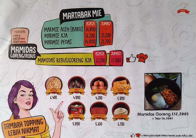 Carta de Keibar - Kedai Roti Bakar, Depok