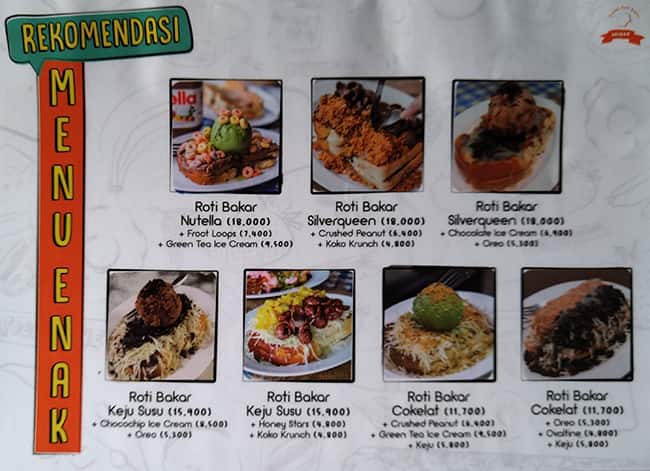 Carta de Keibar - Kedai Roti Bakar, Depok