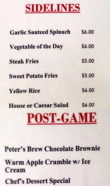 Menu at Sports One Charlotte pub & bar, Charlotte