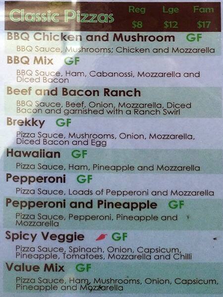 Menu at Ultimate Pizza pizzeria, Raceview