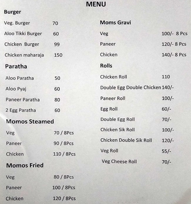 Menu of Big Daddy Kitchen, Ashok Vihar Phase 2, New Delhi