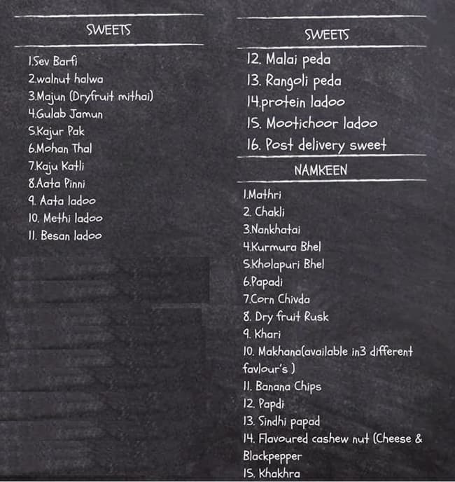 Menu of ND9 Royal Mithai, Manpada, Thane West, Thane
