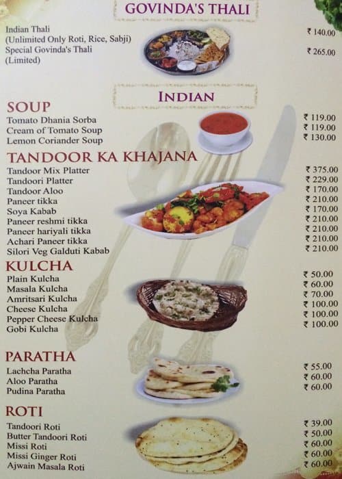 Govinda's Menu, Menu for Govinda's, Ballygunge, Kolkata - Zomato