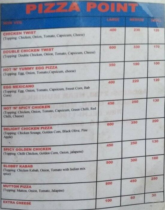 Pizza Point Menu, Menu for Pizza Point, Munirka, New Delhi - Zomato