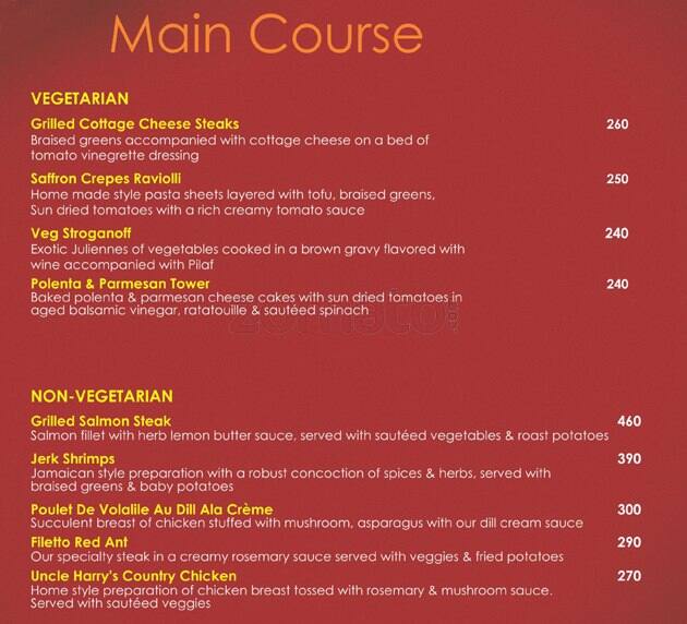 Menu at Red Ant, Mumbai, Link Square Mall