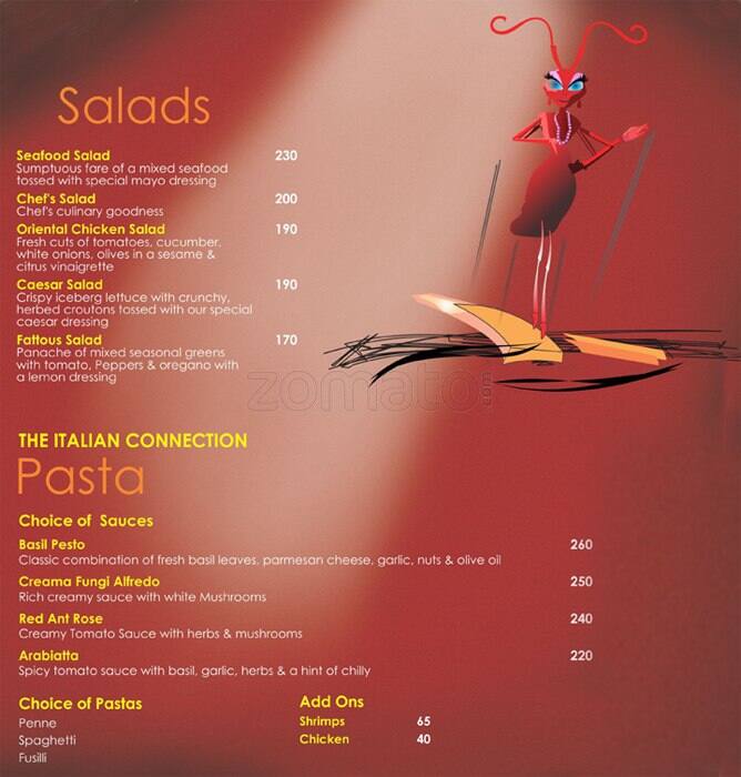 Menu at Red Ant, Mumbai, Link Square Mall