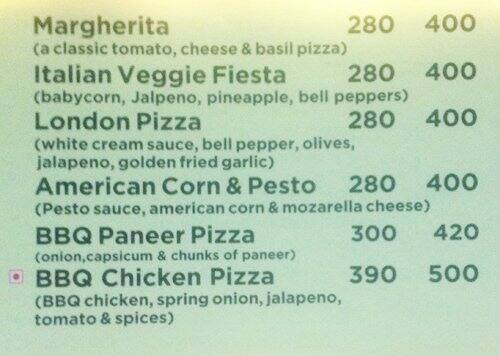 Menu at The Italian Job, Pune, The E-Square Hotel