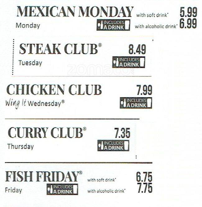 Menu at The Paramount pub & bar, Manchester