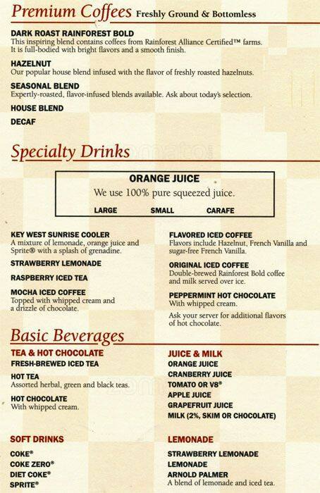 Menu at The Egg & I cafe, Highlands Ranch, Dorchester St