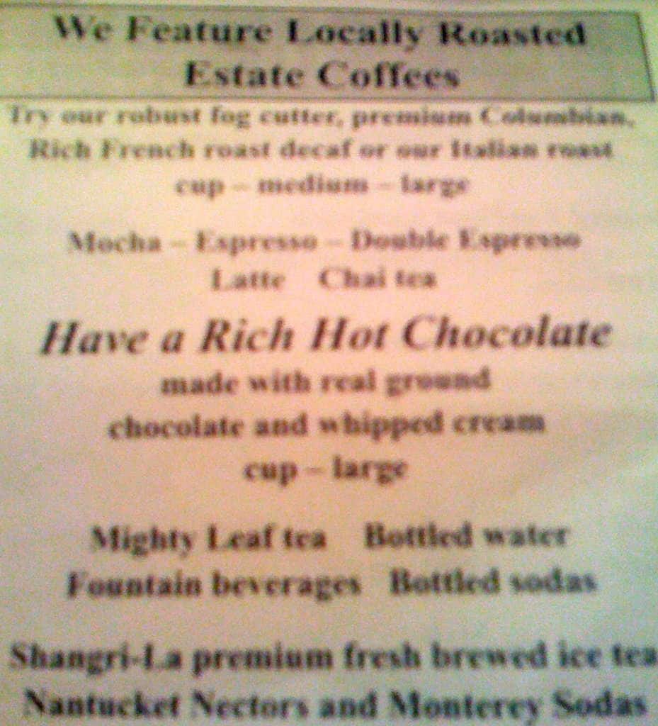 Menu at Portobello's restaurant, Salinas, S Main St STE A