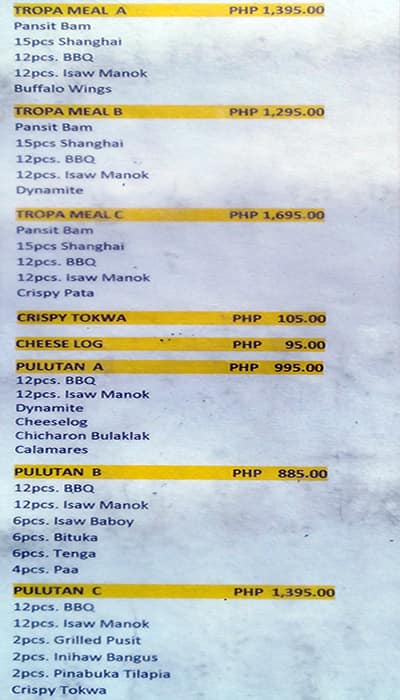 Isaw Haus, San Isidro, Taytay का मेनू - Zomato Philippines