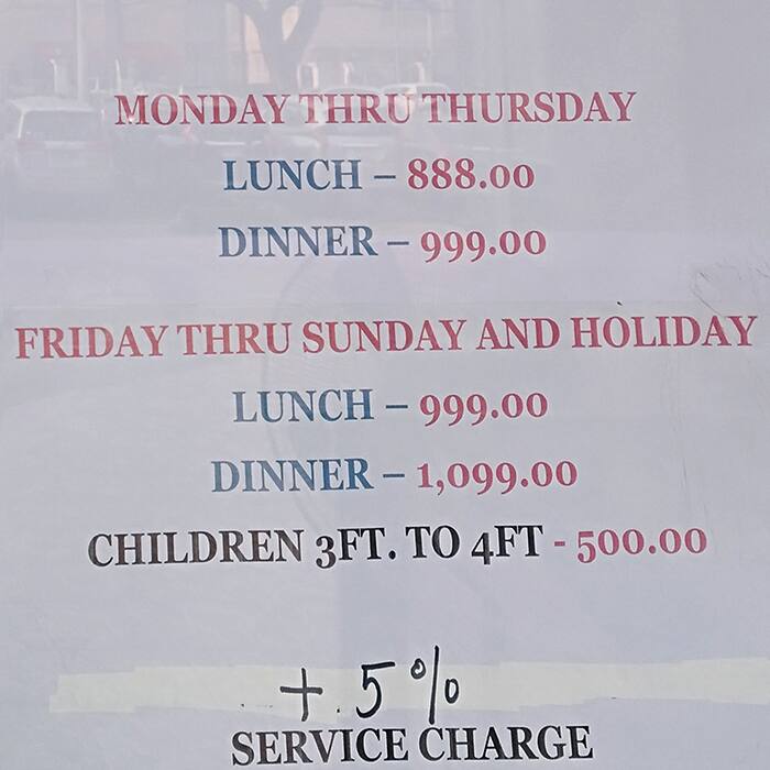 Menu at Hundred Degree Hot Pot Buffet restaurant, Manila, 666 155