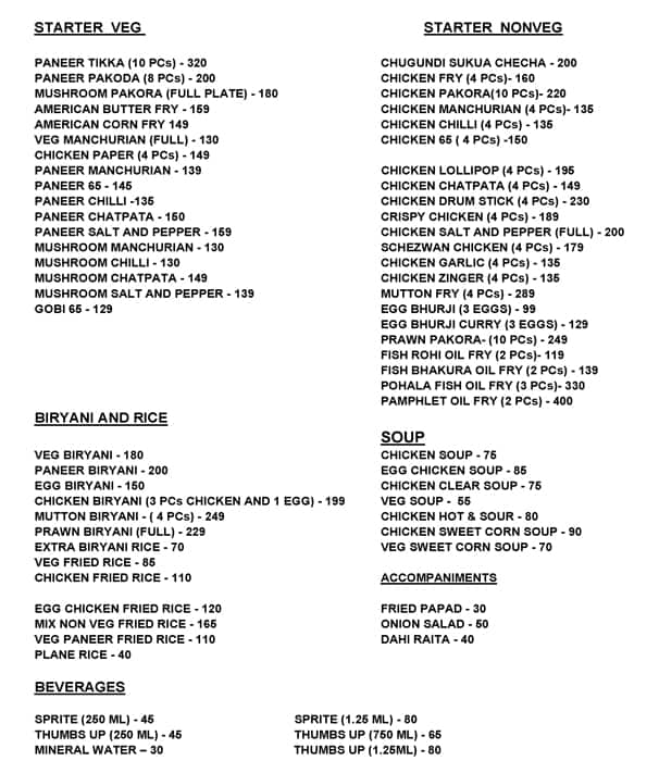 Menu at Hot Chilli Fast Food, Bhubaneswar, IDDCO Pump House