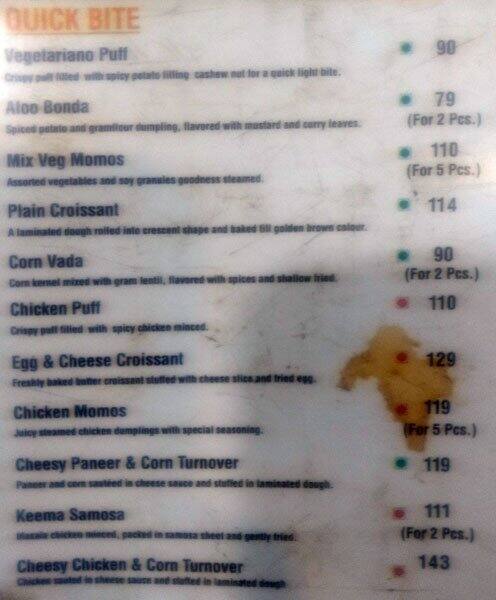 Barista Menu, Menu for Barista, Sector 61, Noida - Zomato