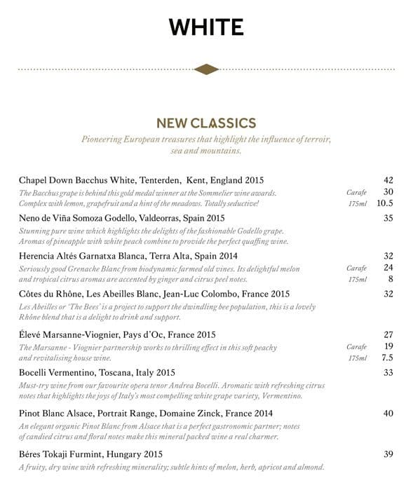 Menu at Booking Office 1869 pub & bar, London