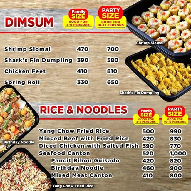 Menu at Hap Chan restaurant, Quezon City, M24J+HWR