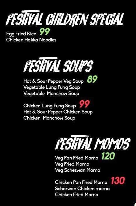 Menu at The Redbox, Chennai, 45/2