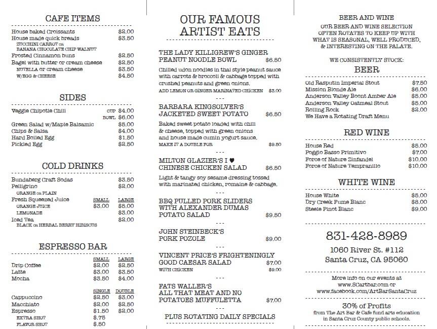 Populer 29 Art Cafe Menu