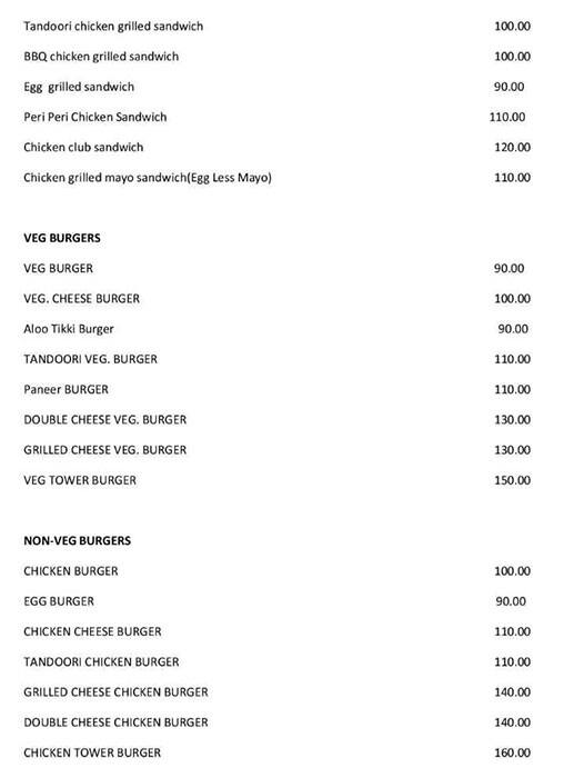 Menu of Continental Bistro, Kondapur, Hyderabad