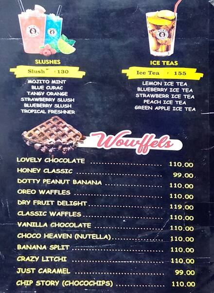 Menu of Bubu Thick Shake Cafe, Pallavaram, Chennai