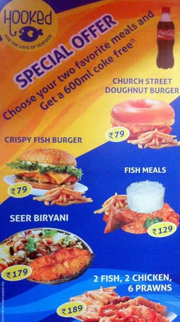 Menu at Hooked, Bengaluru